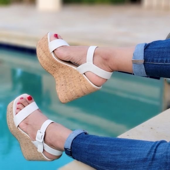 Shoes | Womens Snowwhite Ankle Strap Platform Wedge Sandal | Poshmark